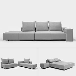 Medium modular sofa with storage space FEYDOM BonBon M in different ...